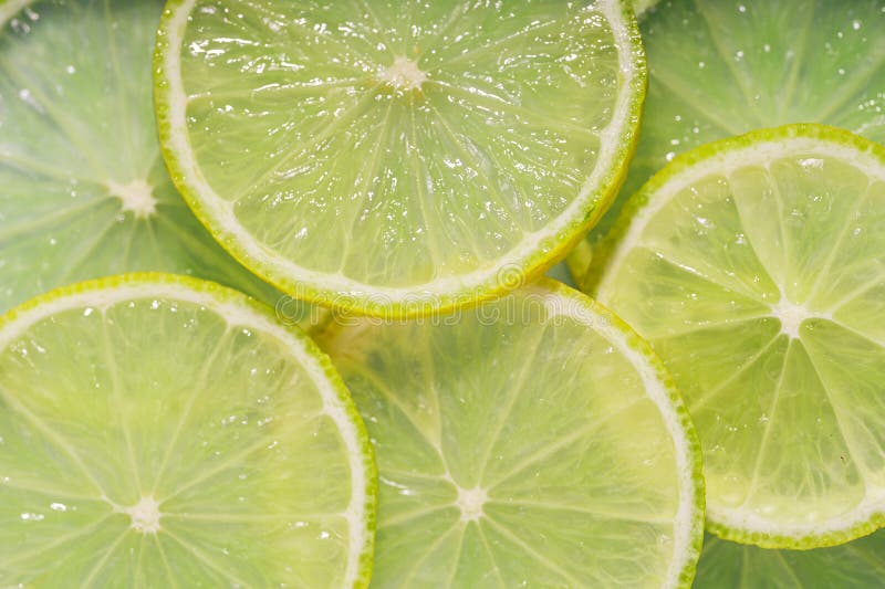 Background of Round Sliced Lime, Macro Shoot Stock Photo - Image of ...