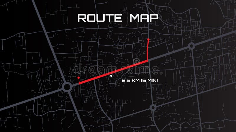 Background of Route Navigation Location Map with Address and Estimated ...