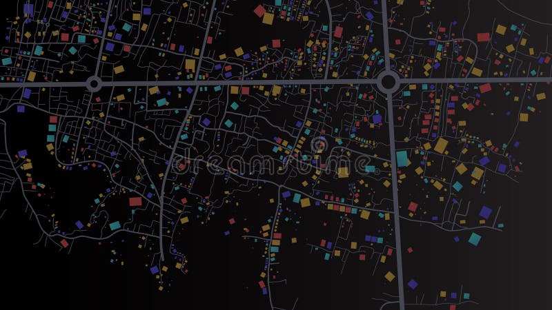 Background of Route Navigation Location Map with Color Construction ...