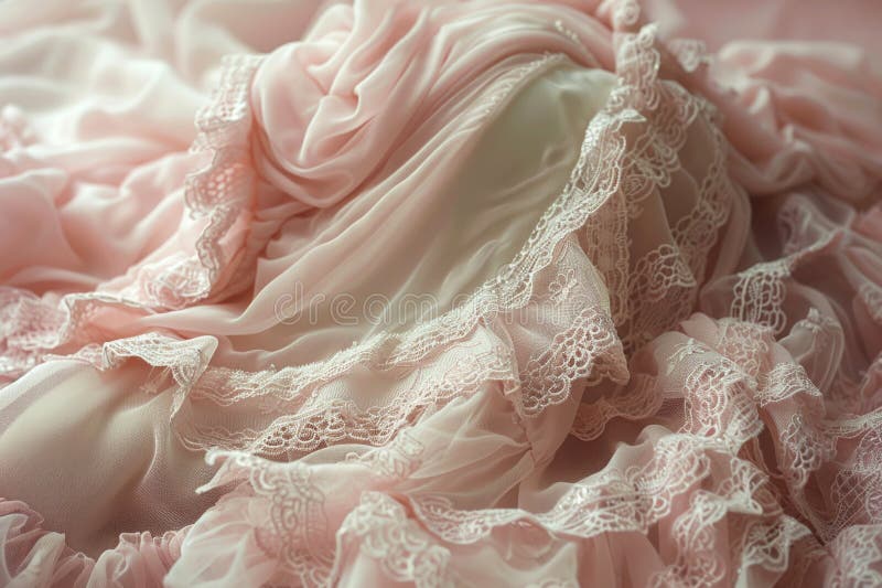 A Background of Ruffles and Bows with a Coquetry Aesthetic Combining ...