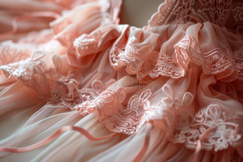 A Background of Ruffles and Bows with a Coquetry Aesthetic Combining ...