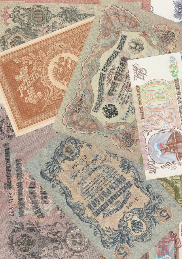 Background of the Russian Banknotes Stock Image - Image of 20th, bank ...