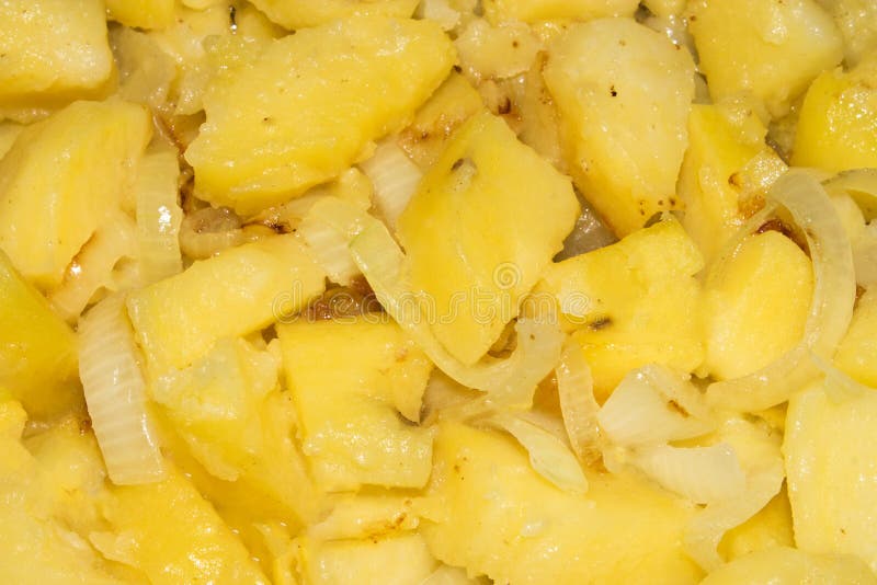 Background of Rustic Fried Potatoes.Russian Potatoes Stock Photo ...
