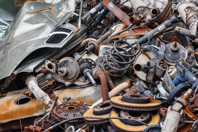Pile Of Rusty Car Parts stock image. Image of decline - 29660303