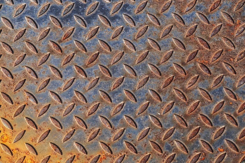 Background of Rusty Metal Material Texture with a Pattern, Used ...