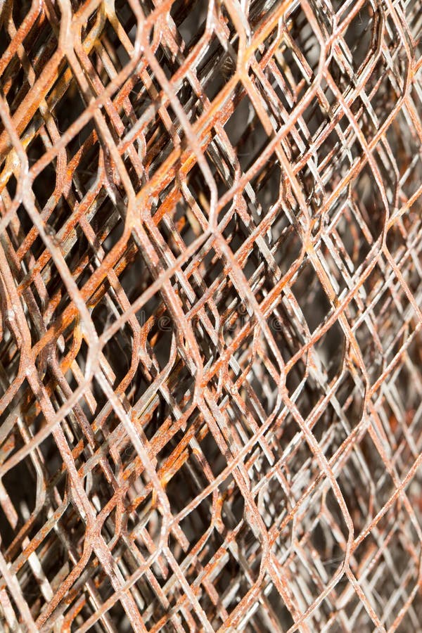 Background of Rusty Metal Mesh Stock Image - Image of iron, plate ...