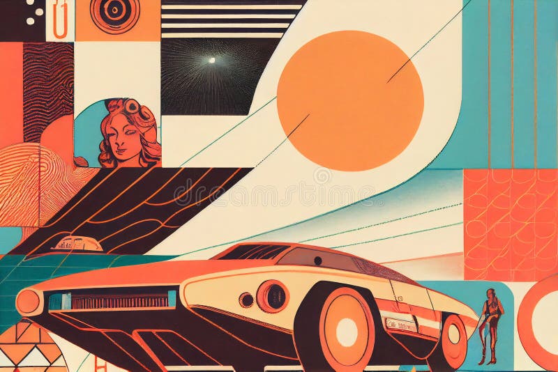 Background in 60s, 70s, 80s Style. Wallpaper or Poster Stock ...