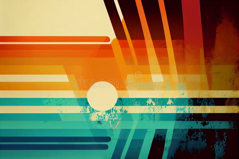 Background in 60s, 70s, 80s Style. Wallpaper or Poster Blank Stock ...