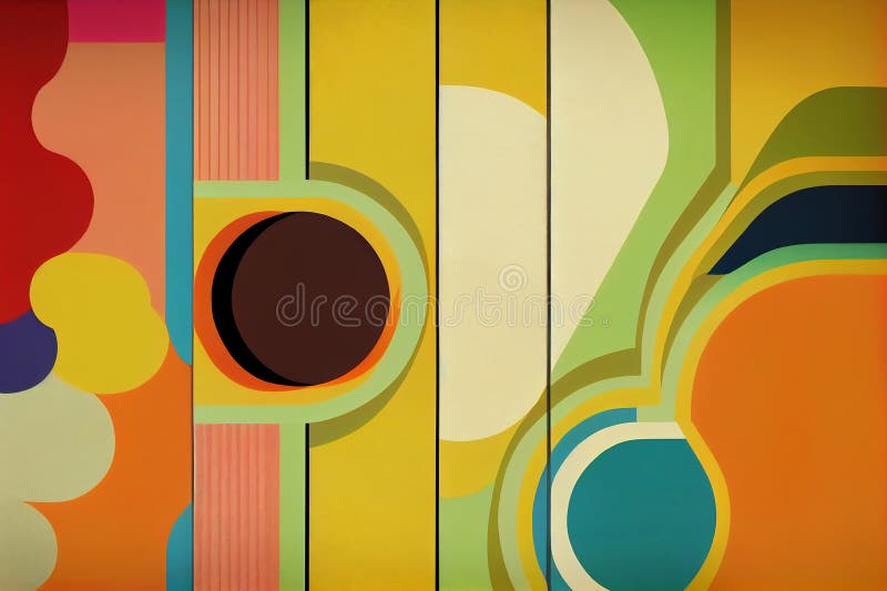 Background in 60s, 70s, 80s Style. Wallpaper or Poster Blank Stock ...