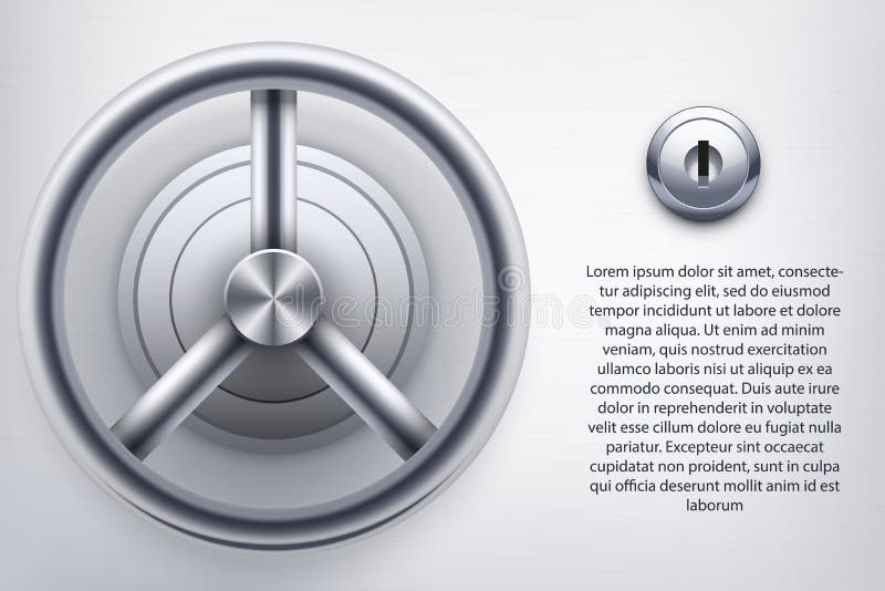 Background with Safe and a Place for Text Stock Vector - Illustration ...