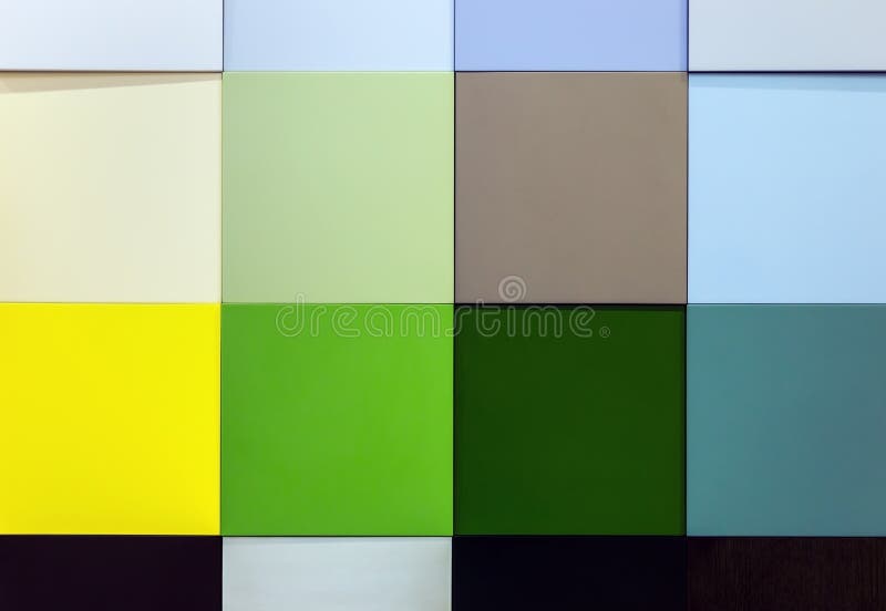 Background of Samples of Different Colors of Plastic or Melamine Panels ...