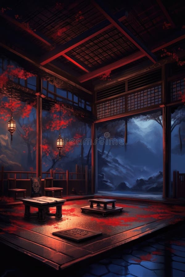 The Background for Samurai Gaming Art Environments. (Illustration ...