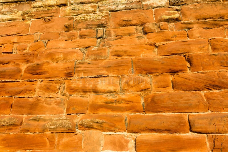 Background, Sandstone Brick Wall Lit by Setting Sun Stock Image - Image ...