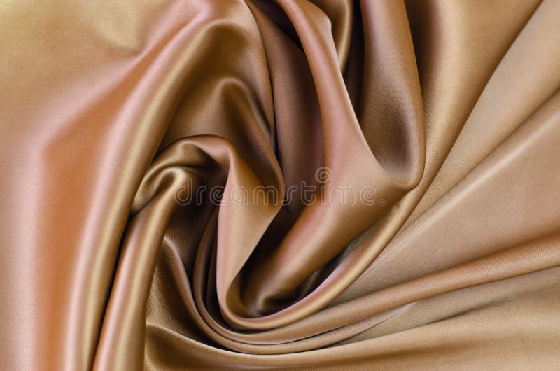 Background from Satin Fabric of Brown Color Stock Photo - Image of ...
