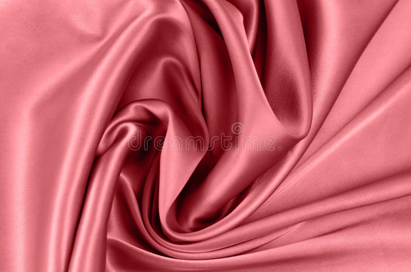 Background from Satin Fabric of Coral Color Stock Photo - Image of dear ...