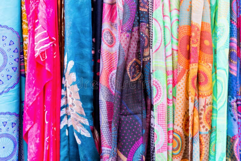 Background of scarves. stock image. Image of neckerchief - 99246537