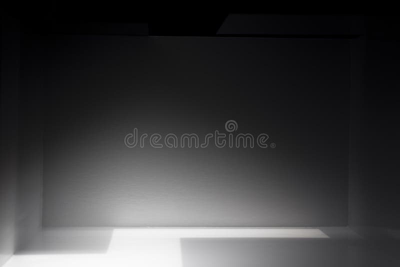 Background Scene of Empty White Room Interior with Light and Dark ...