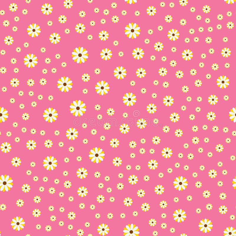Background Scene with Flowers Vector Illustration. Seamless Pattern ...