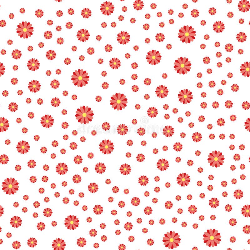 Background Scene with Flowers Vector Illustration. Seamless Pattern ...