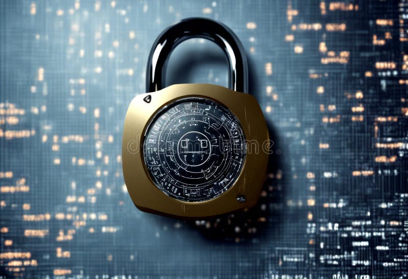 Background Scheme Illustration Binary Concept Code Padlock Cyber ...