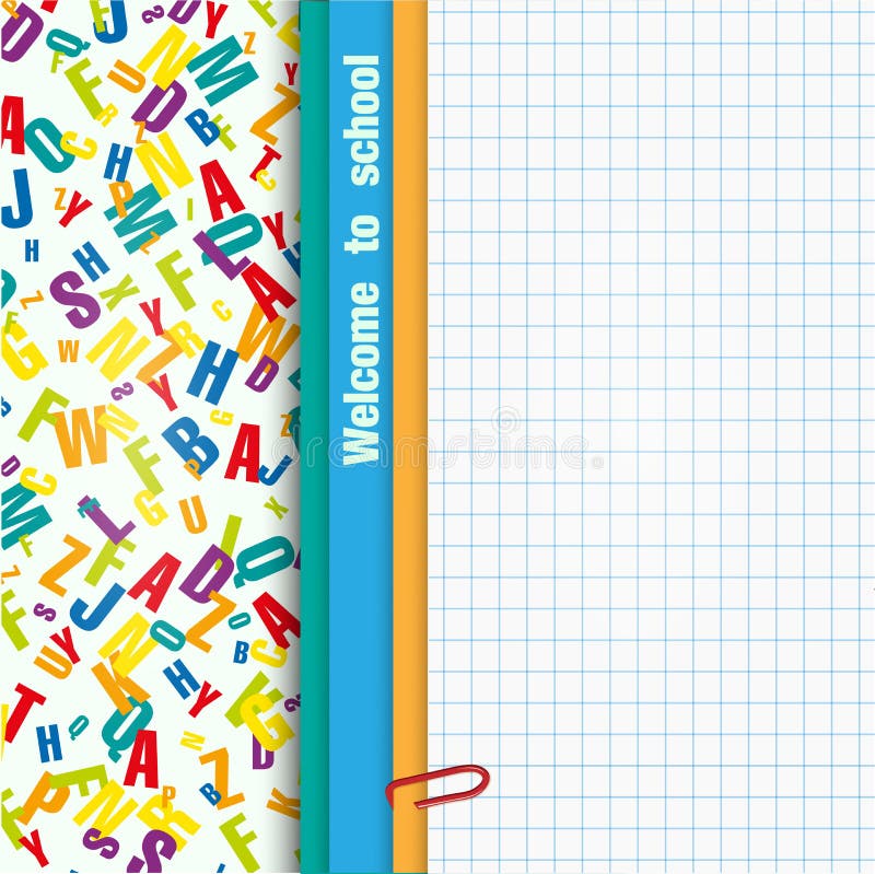 School Background .Letters on Paper ,vector Stock Vector - Illustration ...