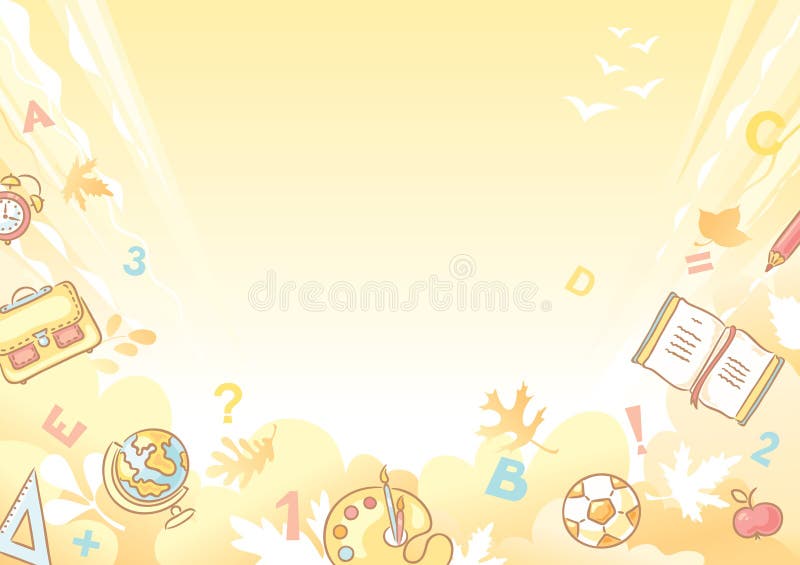 Background with School Things Stock Vector - Illustration of vector ...