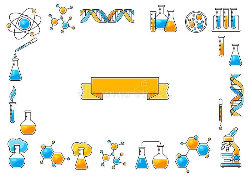 Background with Science Items. Medical Concept Image Stock Vector ...