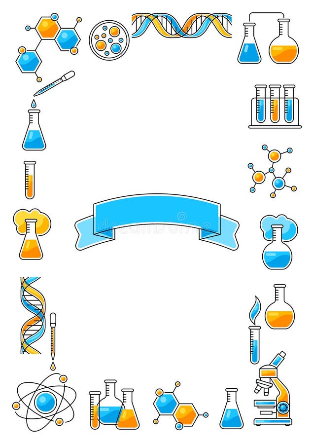 Background with Science Items. Medical Concept Image Stock Vector ...