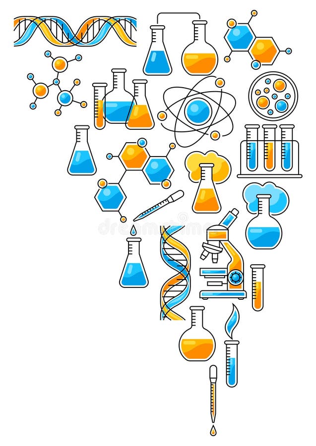 Background with Science Items. Medical Concept Image Stock Vector ...