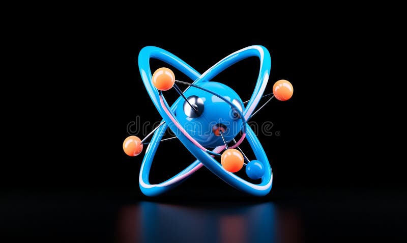 The Background is a Science Technology Illustration with Atoms and ...