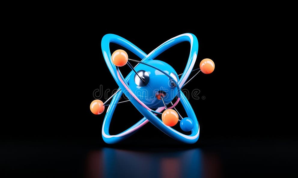 The Background is a Science Technology Illustration with Atoms and ...