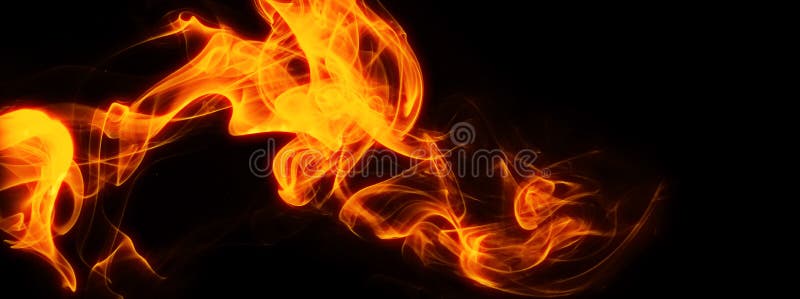 Background of Scorching Fire Flames Burning in the Dark Stock Image ...