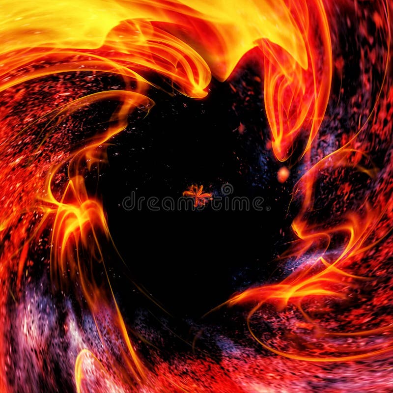 Background of Scorching Fire Flames Burning in the Dark Stock ...