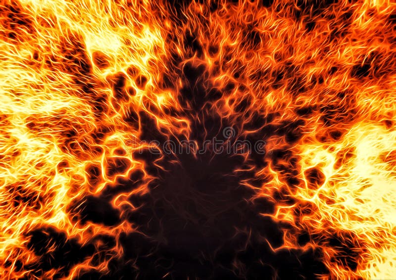 Background of Scorching Fire Flames Burning in the Dark Stock Image ...