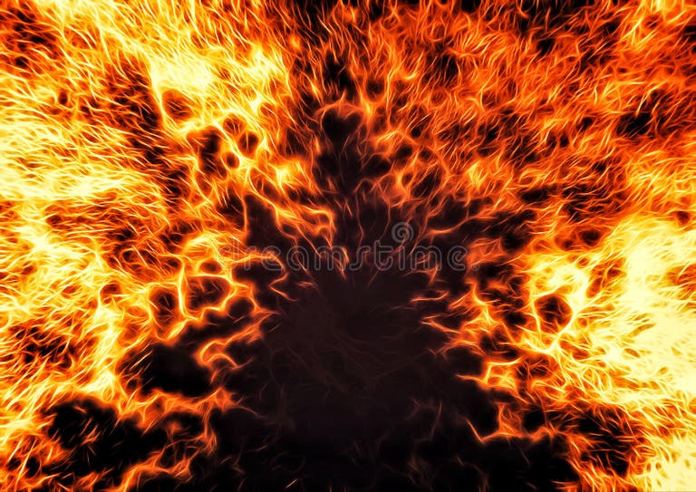 Background of Scorching Fire Flames Burning in the Dark Stock Image ...