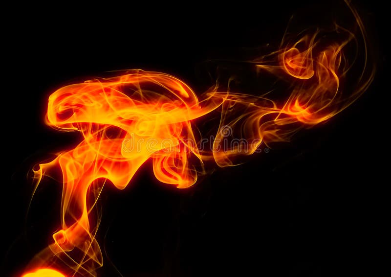 Background of Scorching Fire Flames Burning in the Dark Stock Photo ...
