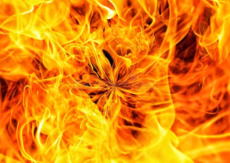 Background of Scorching Fire Flames Burning in the Dark Stock Photo ...
