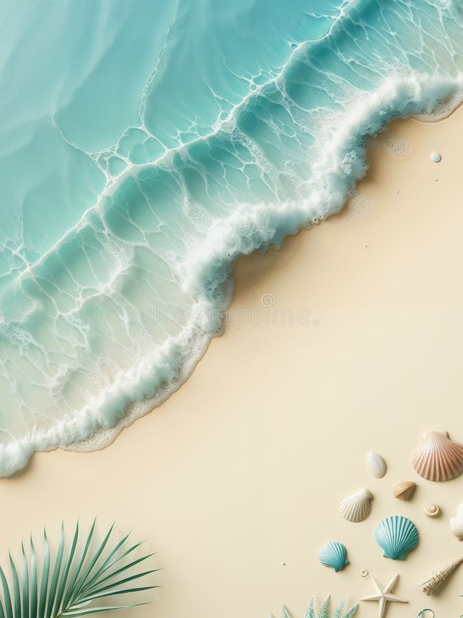 Background with Sea Shells and Sand. AI Stock Illustration ...