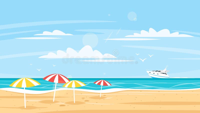 Background of sea shore stock vector. Illustration of season - 115454566