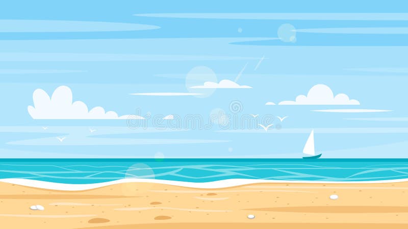 Background of sea shore. stock vector. Illustration of trip - 97401110