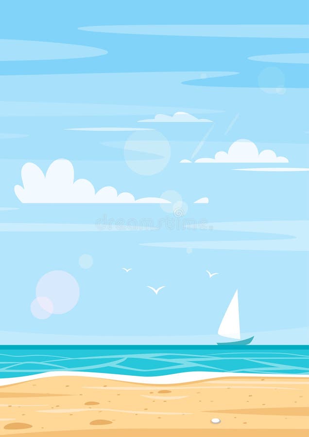 Background of sea shore stock vector. Illustration of season - 115454566
