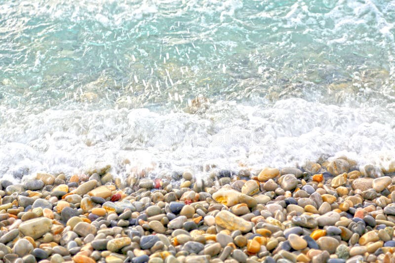 Background with Sea Shore and Waves Stock Image - Image of coastal ...