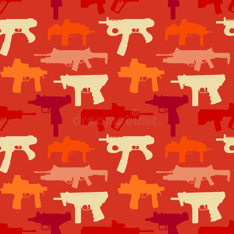 Background Seamless Depicting Weapons Stock Vector - Illustration of ...