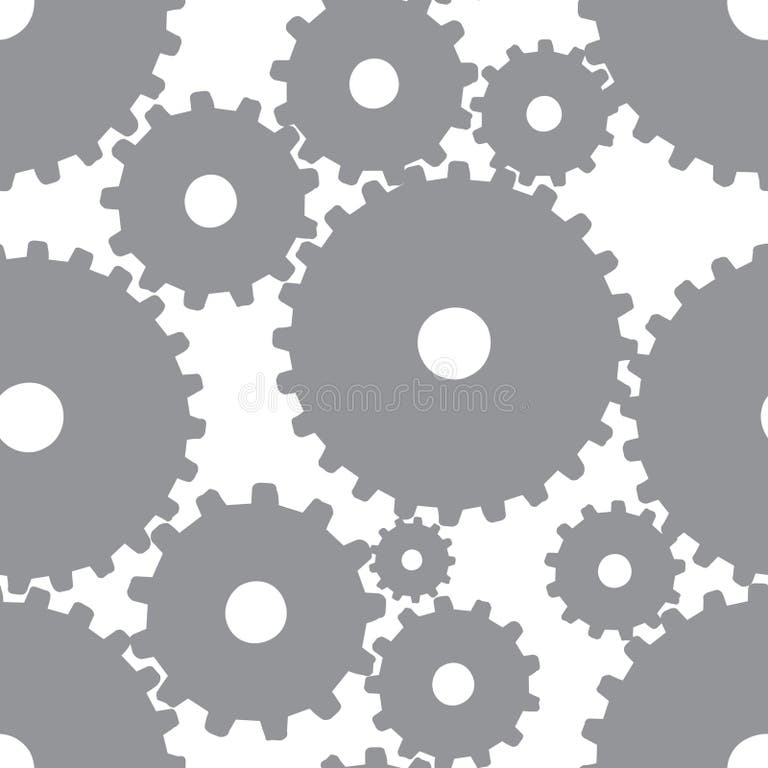 Gearwheels Seamless Background Stock Illustrations – 46 Gearwheels ...
