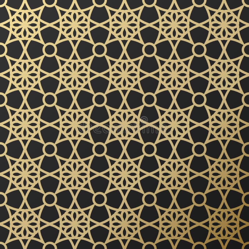 Background with Seamless Pattern in Islamic Style Stock Vector ...
