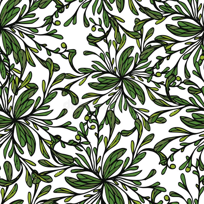 Background Seamless, Pattern of Leaves. Raster Lace Pattern Stock Photo ...