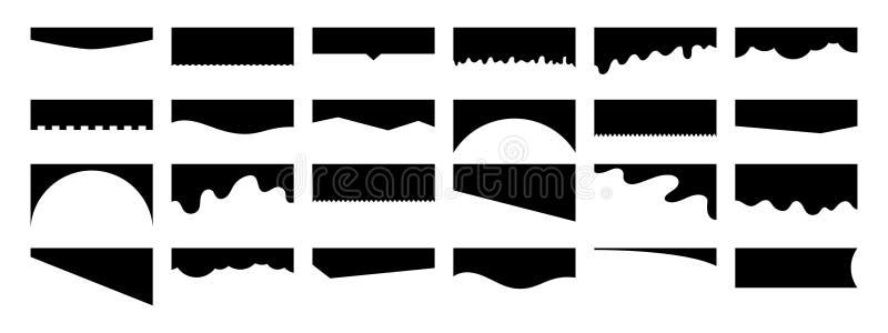 Background Section Set with Drops, Waves, Organic and Geometric Shapes ...