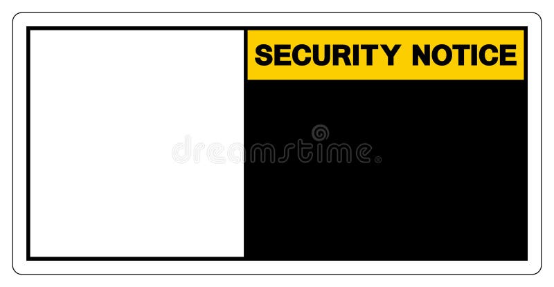 Background Security Notice Blank Symbol Sign,Vector Illustration ...