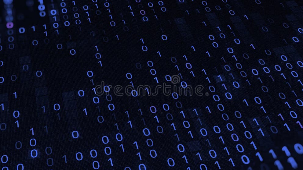 Background from Set of Binary Code. Animation. Changing Program Code ...