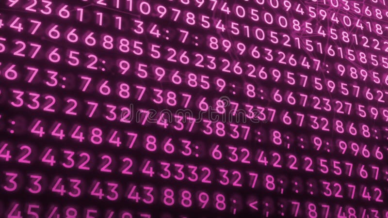 Background of Set of Numbers with Highlighted. Motion Stock Video ...